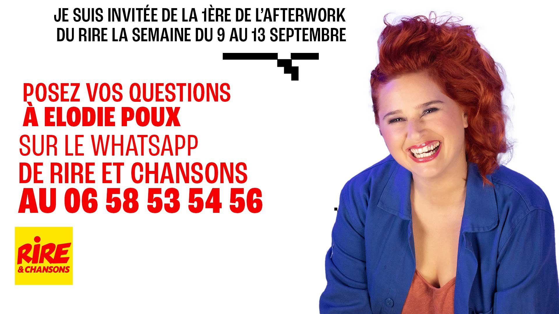 Elodie Poux invitée de l'Afterwork du Rire du 9 au 13 septembre - Posez ...