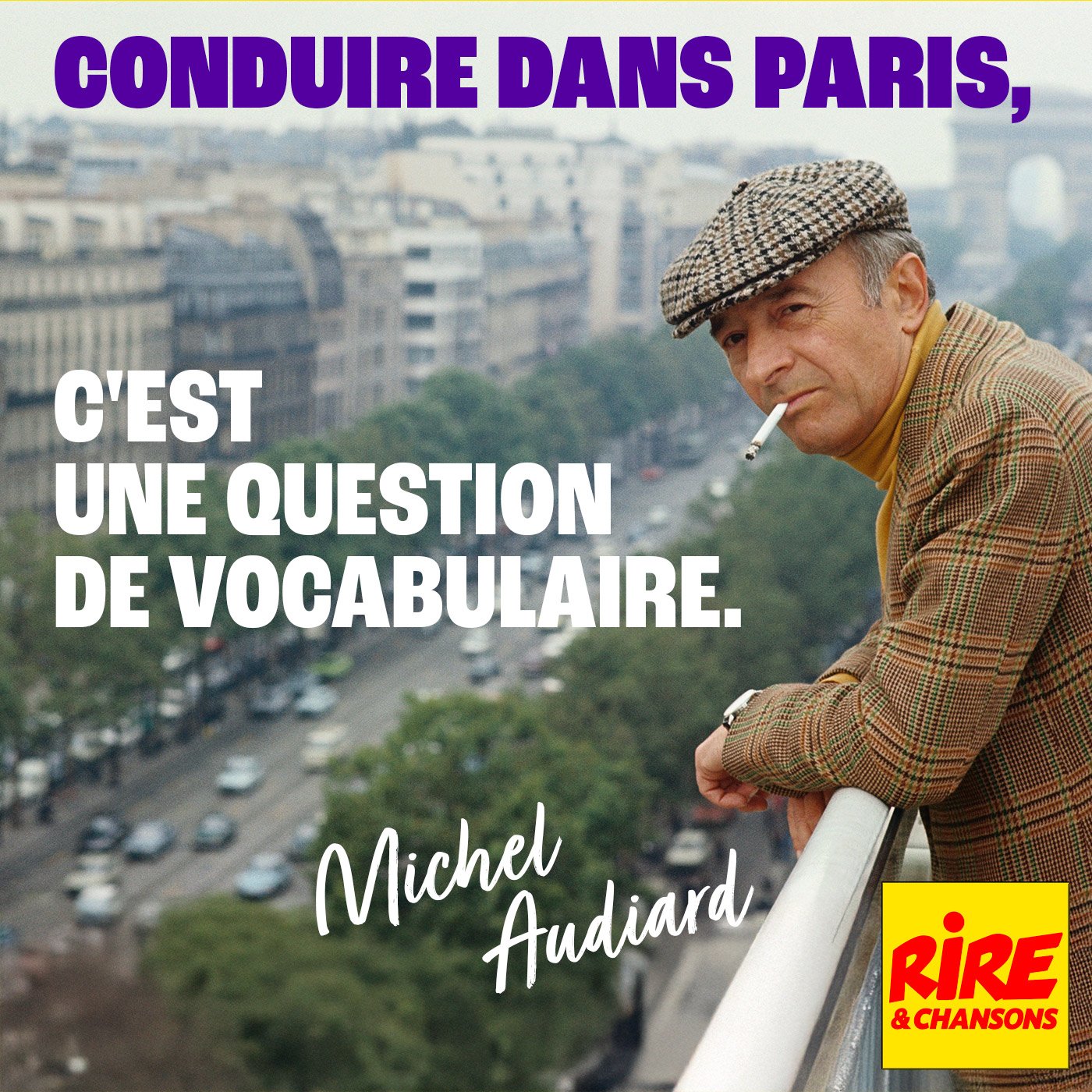 Citation de Michel Audiard : "Conduire dans Paris..." : Images drôles